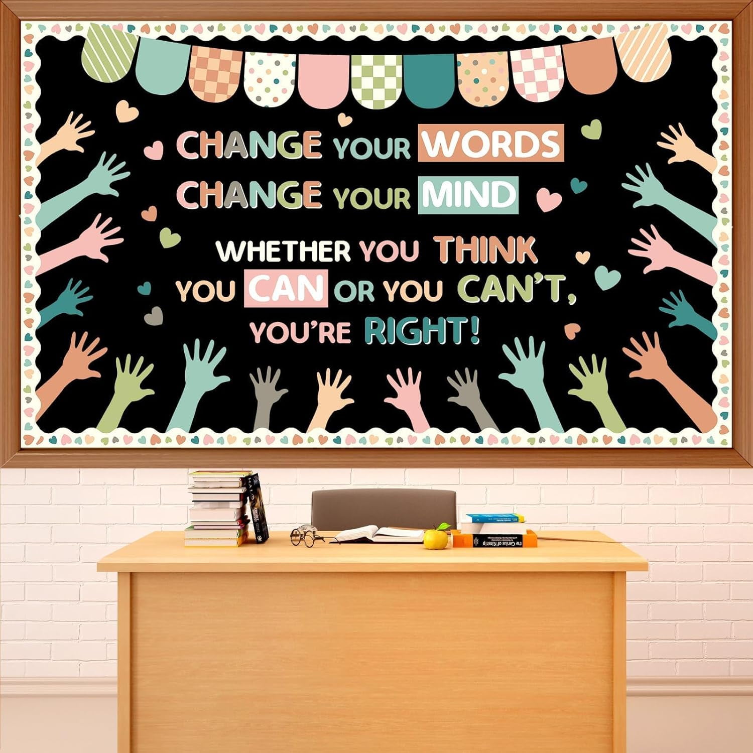 Growth Mindset Bulletin Board Decorations Positive Sayings Accent ...