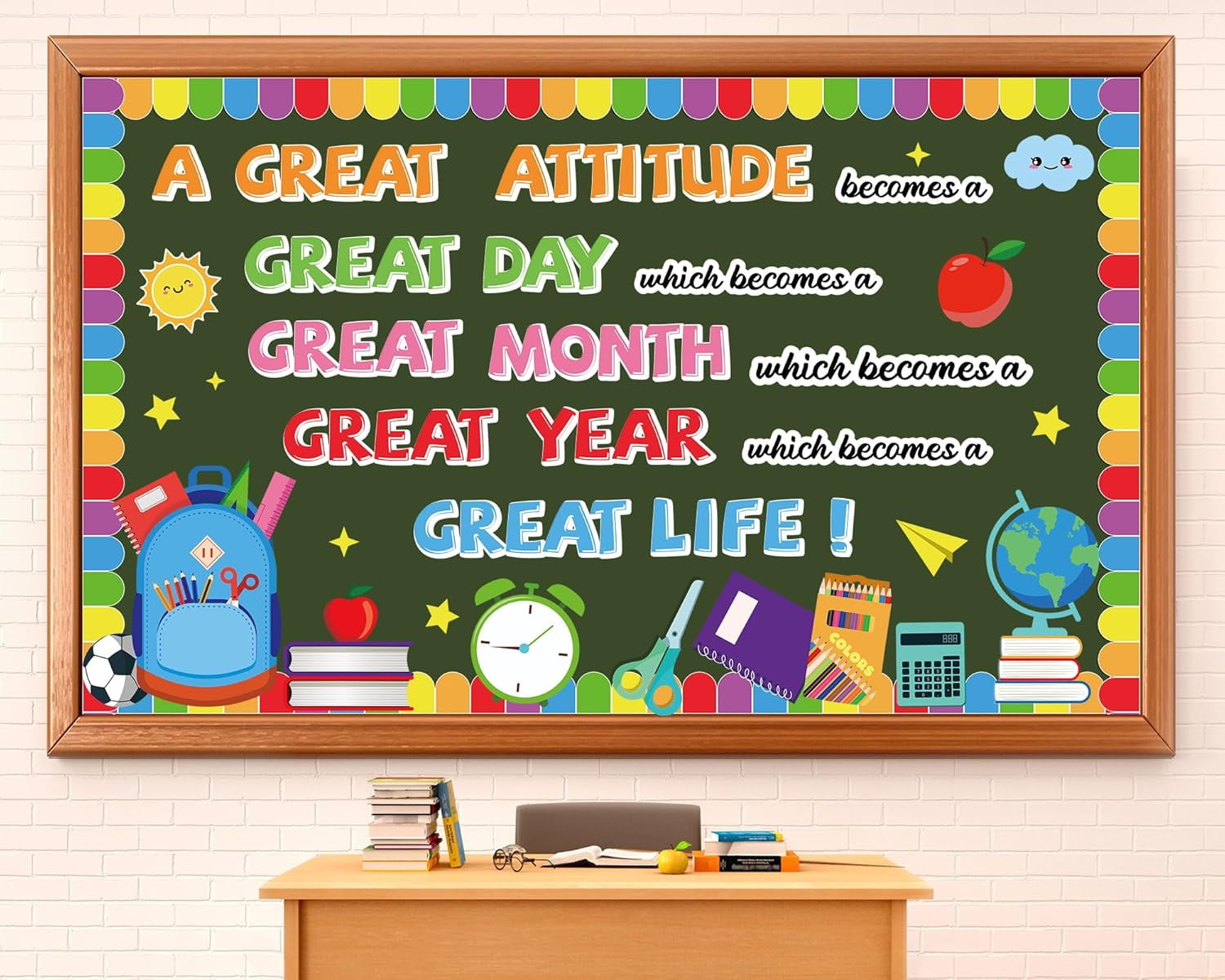 Growth Mindset Bulletin Board Decorations Set Back to School Positive ...