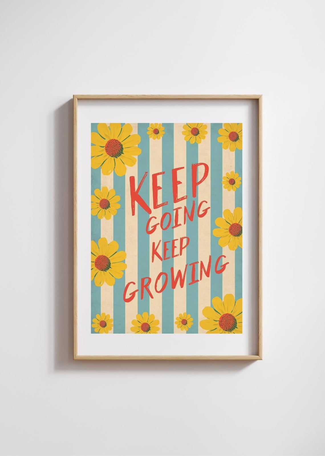 Growth Mindset Classroom Poster: Inspirational Floral Decor, Unframed ...