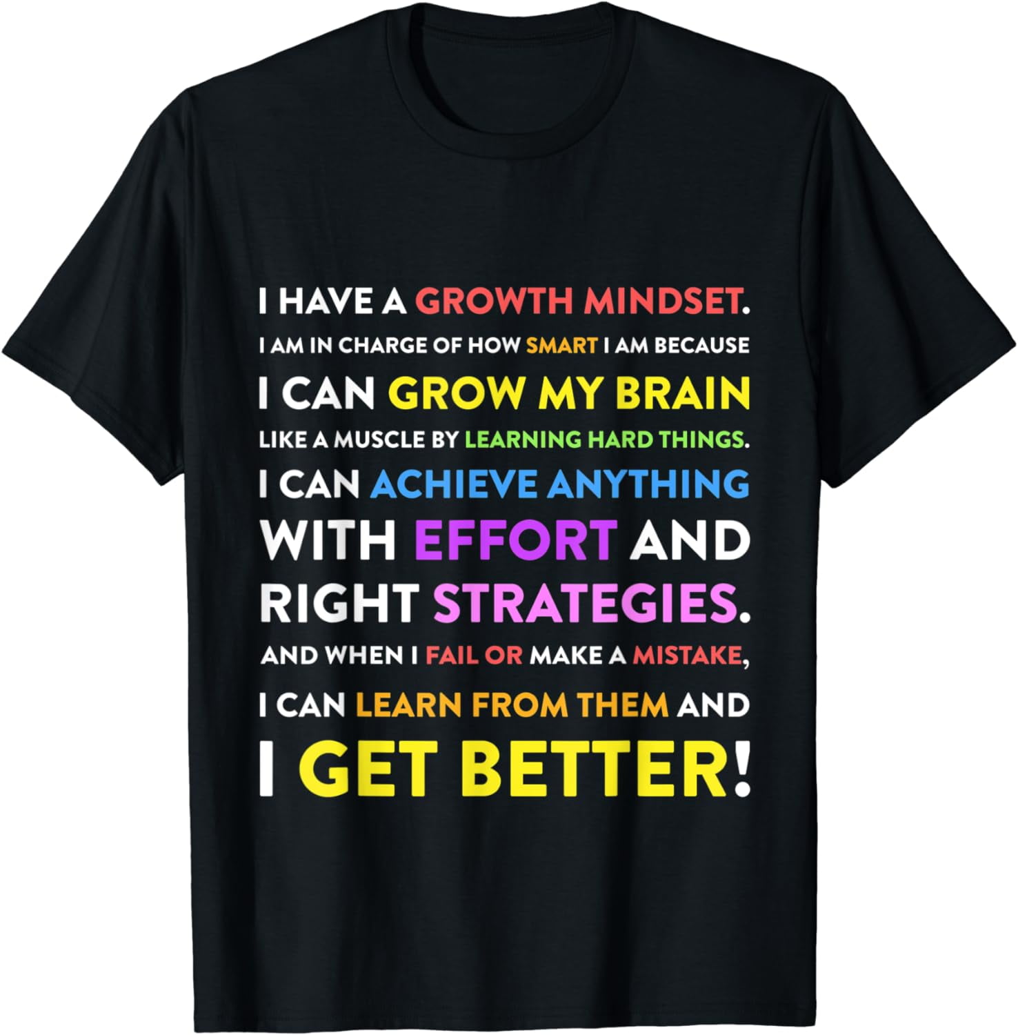 Growth Mindset Classroom Teacher Grow My Brain Gift Tshirt - Walmart.com
