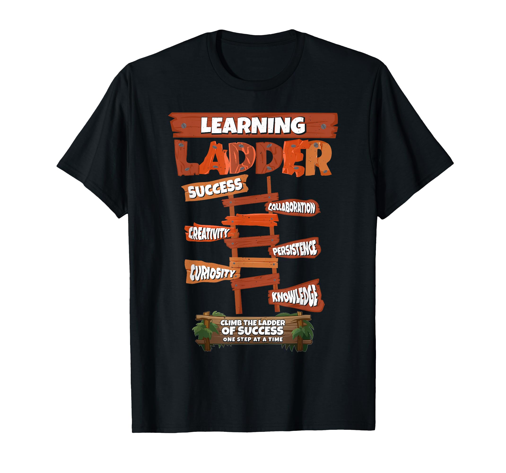 Growth Mindset Learning Ladder Motivational Education Learn T-Shirt ...
