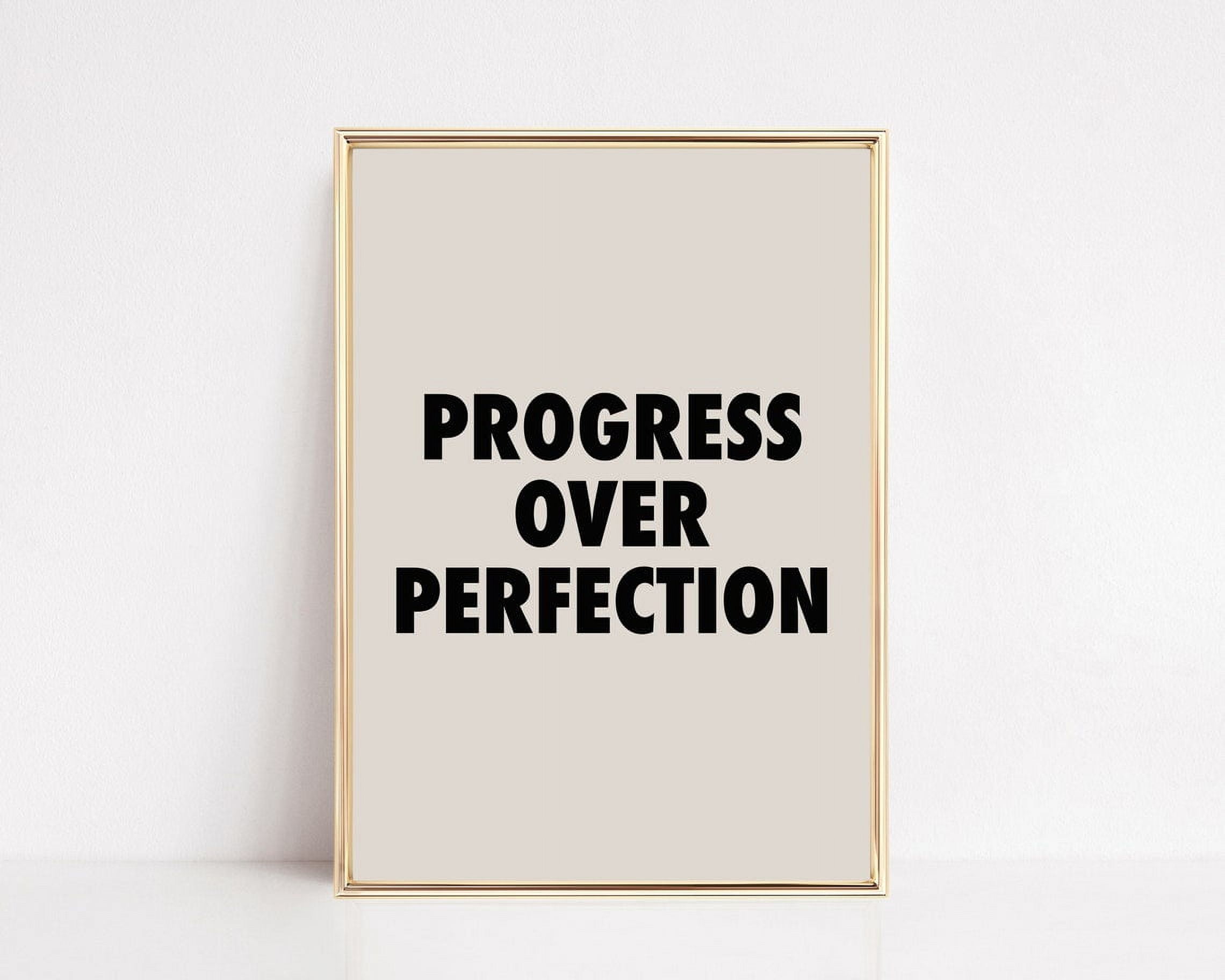 Growth Mindset Poster Inspirational Wall Art Progress Over Perfection Motivational Wall Art ...