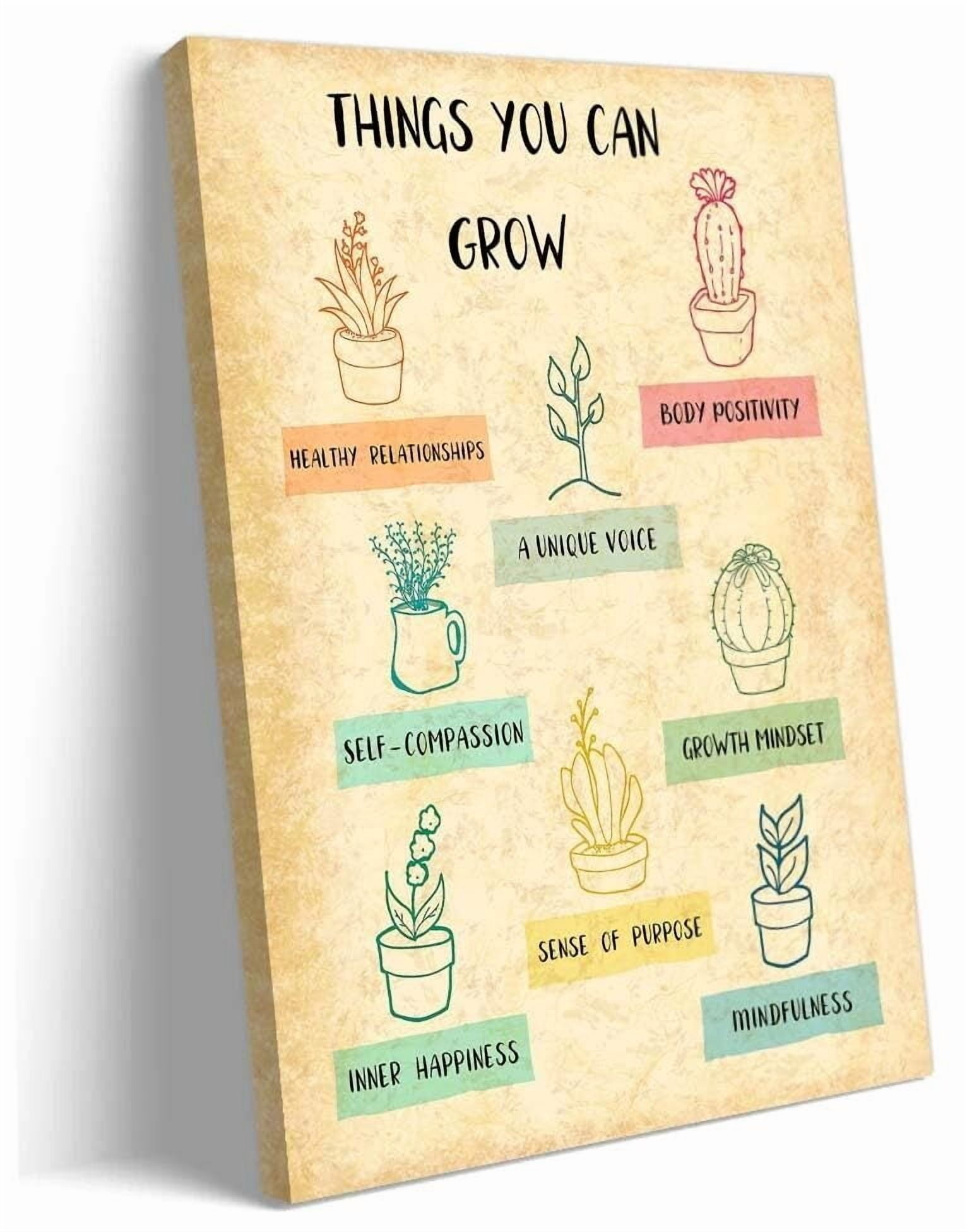 Growth Mindset Posters Mental Health Wall Art Things You Can Grow ...