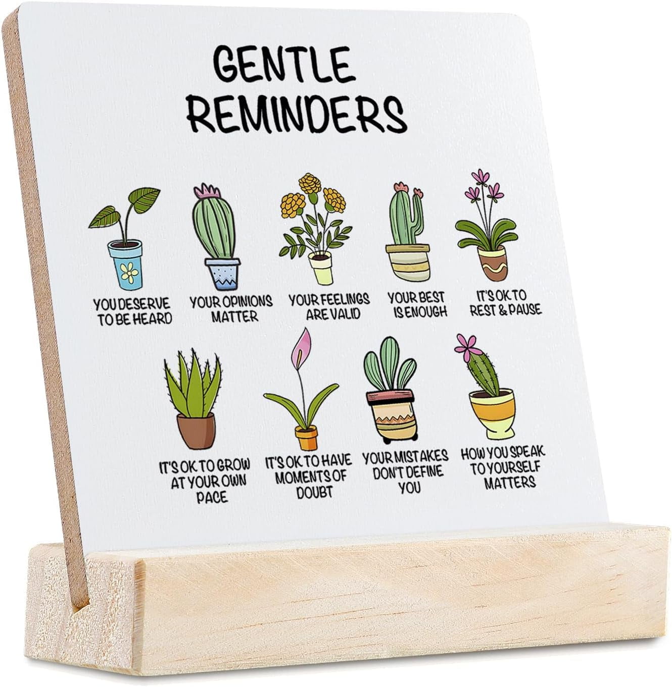 Growth Mindset Sign, Mental Health Wooden Sign Decor, Positive Plaque ...