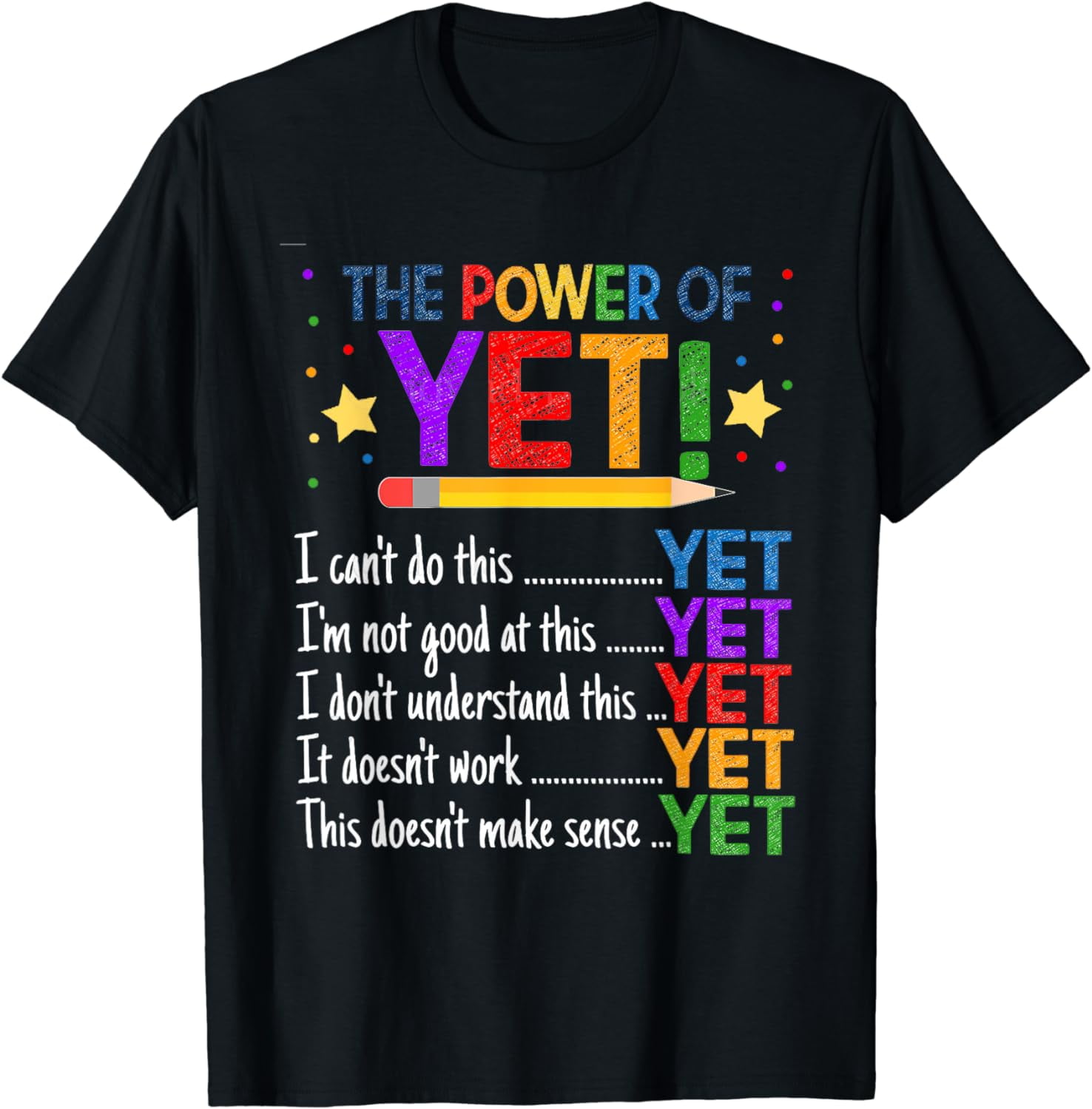 Growth Mindset Teacher Kindness Power Of Yet Inspirational Cotton T ...