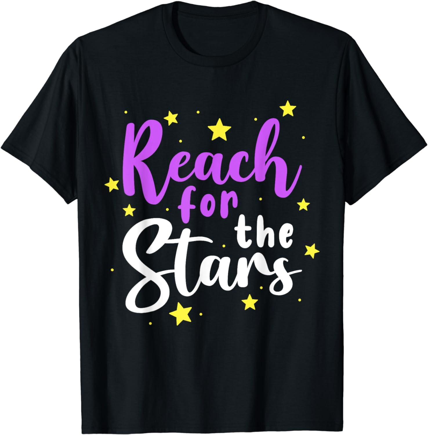 Growth Mindset Teacher Reach For The Stars Cotton T-Shirt - Walmart.com
