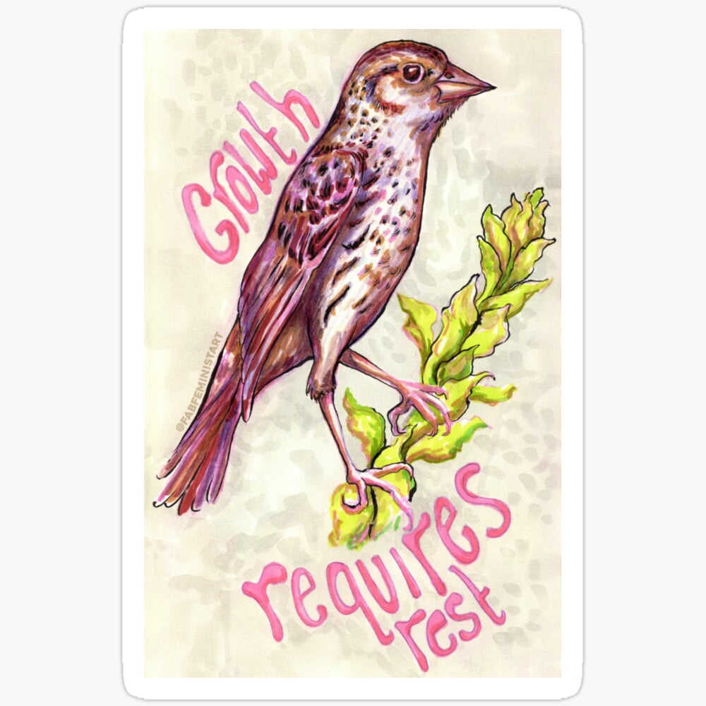 Growth Requires Rest Sticker Phone Decal Water Bottle Stickers Car ...