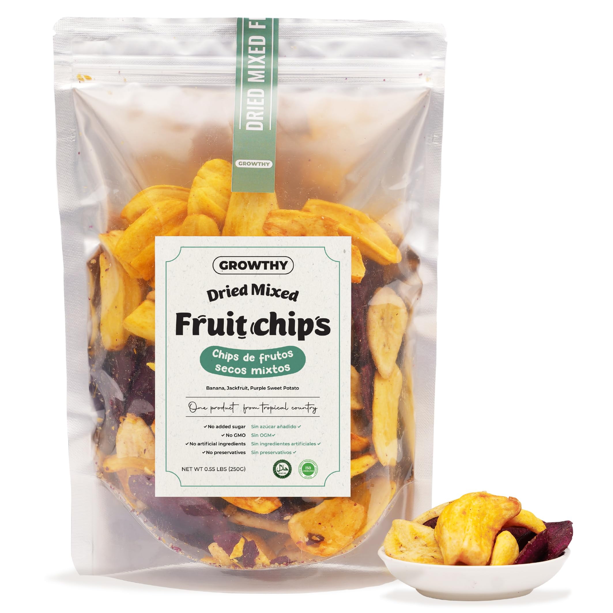 Growthy Dried Mixed Fruit Chips HYZ01 250Grams, Crispy Purple Sweet ...