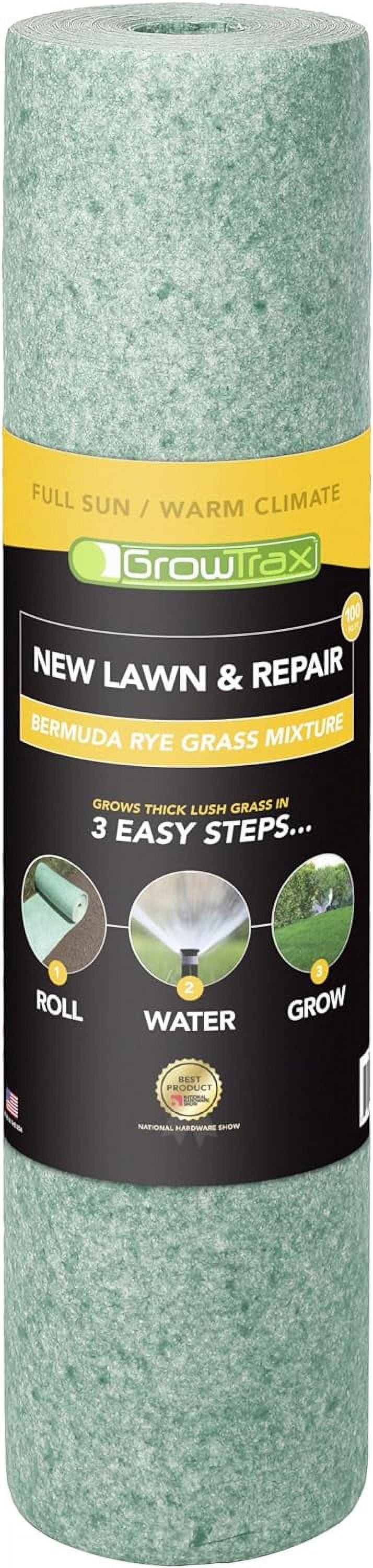 Growtrax Biodegradable Grass Seed Mat 100 Sqft Bermuda Rye Grass Seed And Fertilizer For