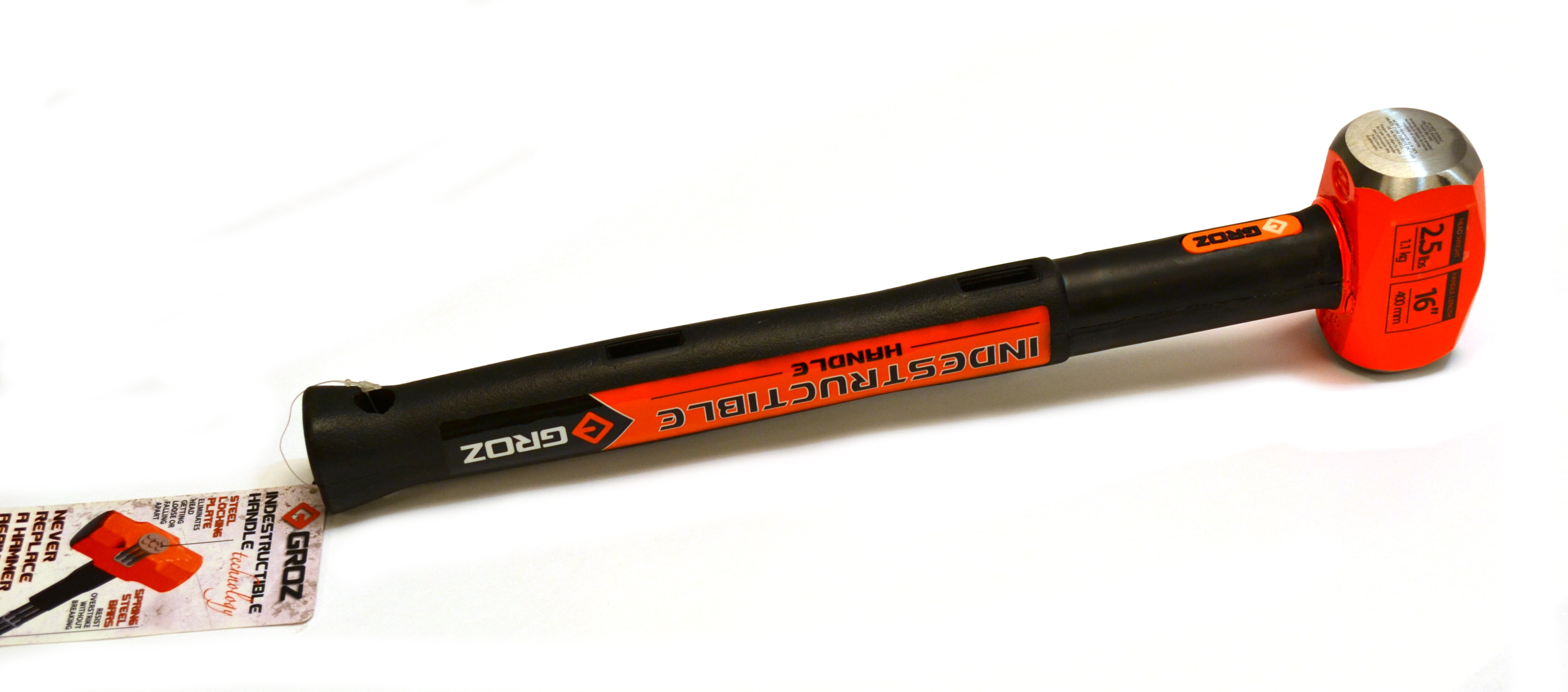 Groz 34505 Indestructible Handle Club Hammer with 2.5-Pound Head and 16 ...