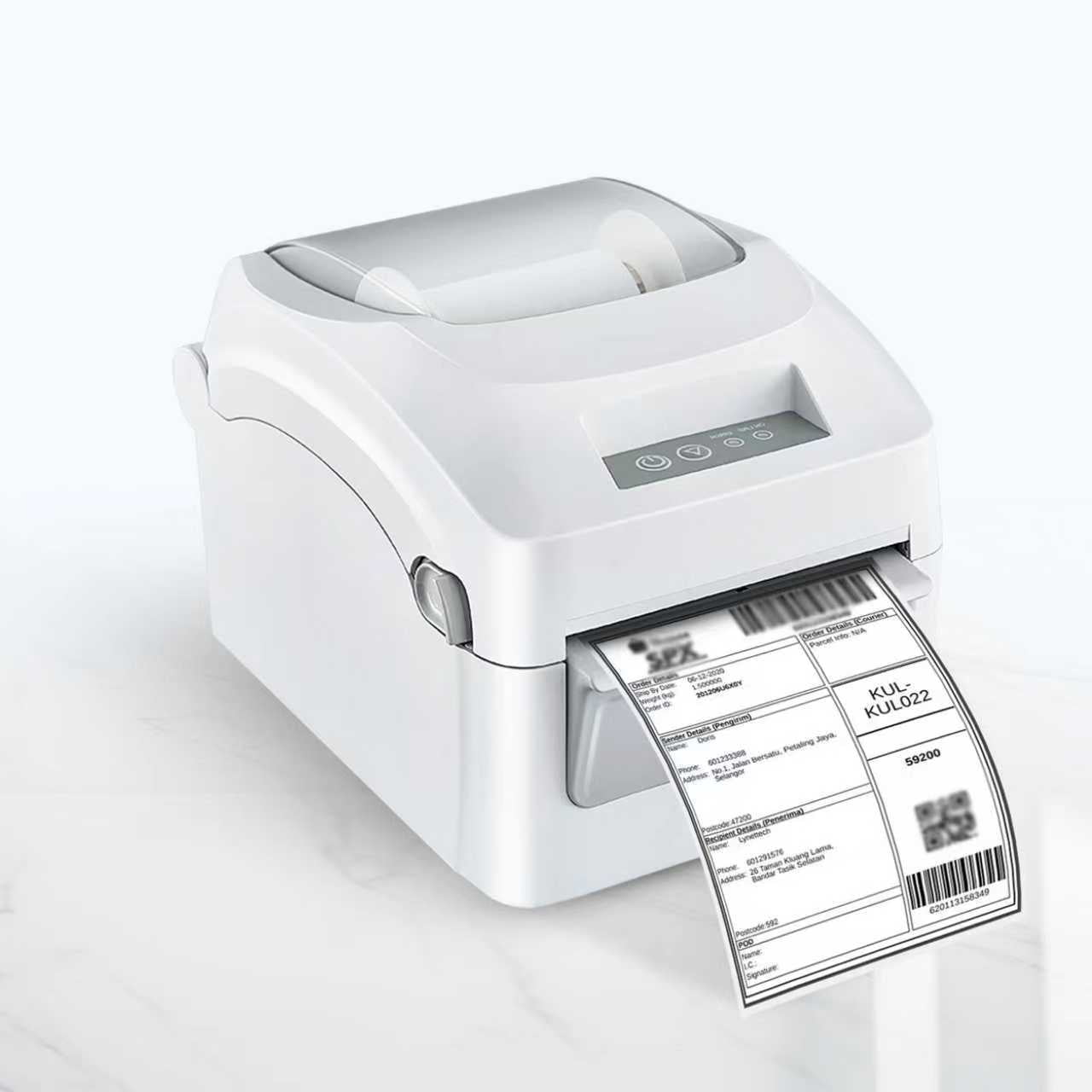 Grozziie Thermal Label Printer, 203DPI USB-Bluetooth, High Speed 4x6 ...