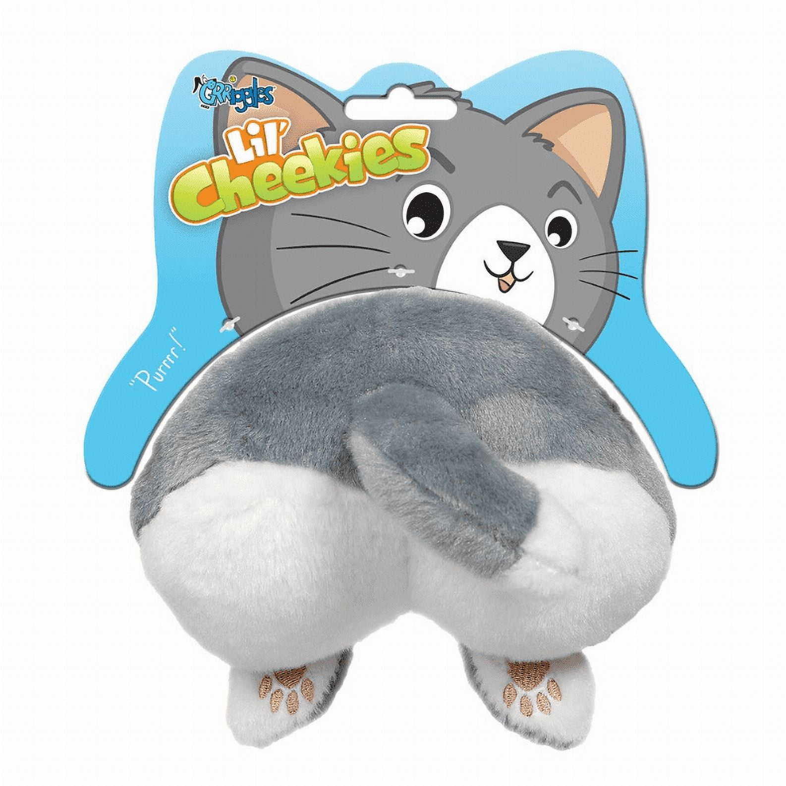 Grriggles Lil Cheekies Cat - Indoor Playground Plush Toy - Walmart ...