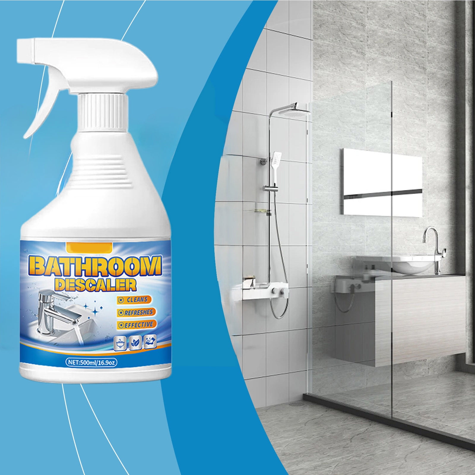 Grrvtrz 500Ml Toilet Porcelain Face Descaling Bathroom Cleaner,Sweeping ...