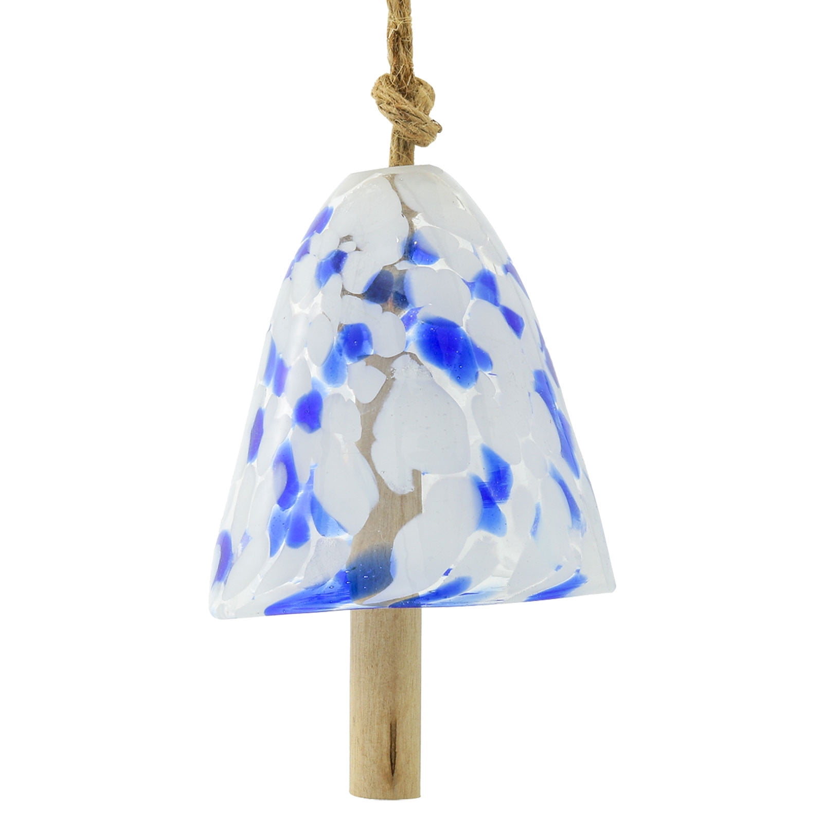 Grrvtrz Colorful Polka-Dots Glass Wind Chime with Wooden Beaters Beach ...