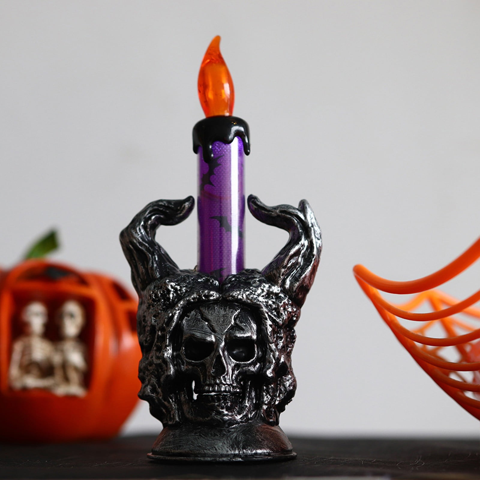 Grrvtrz ,Halloween Skull Ghost Mask Lantern Horror Decoration Light LED ...