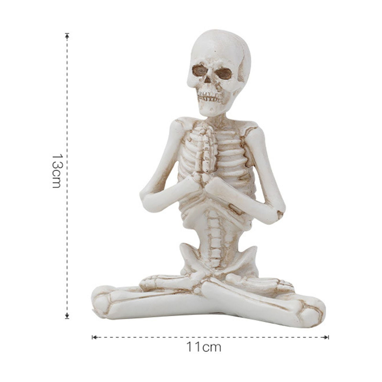 Grrvtrz Halloween Yoga Skeletons Statue Resin Gothic Body Bones Model ...