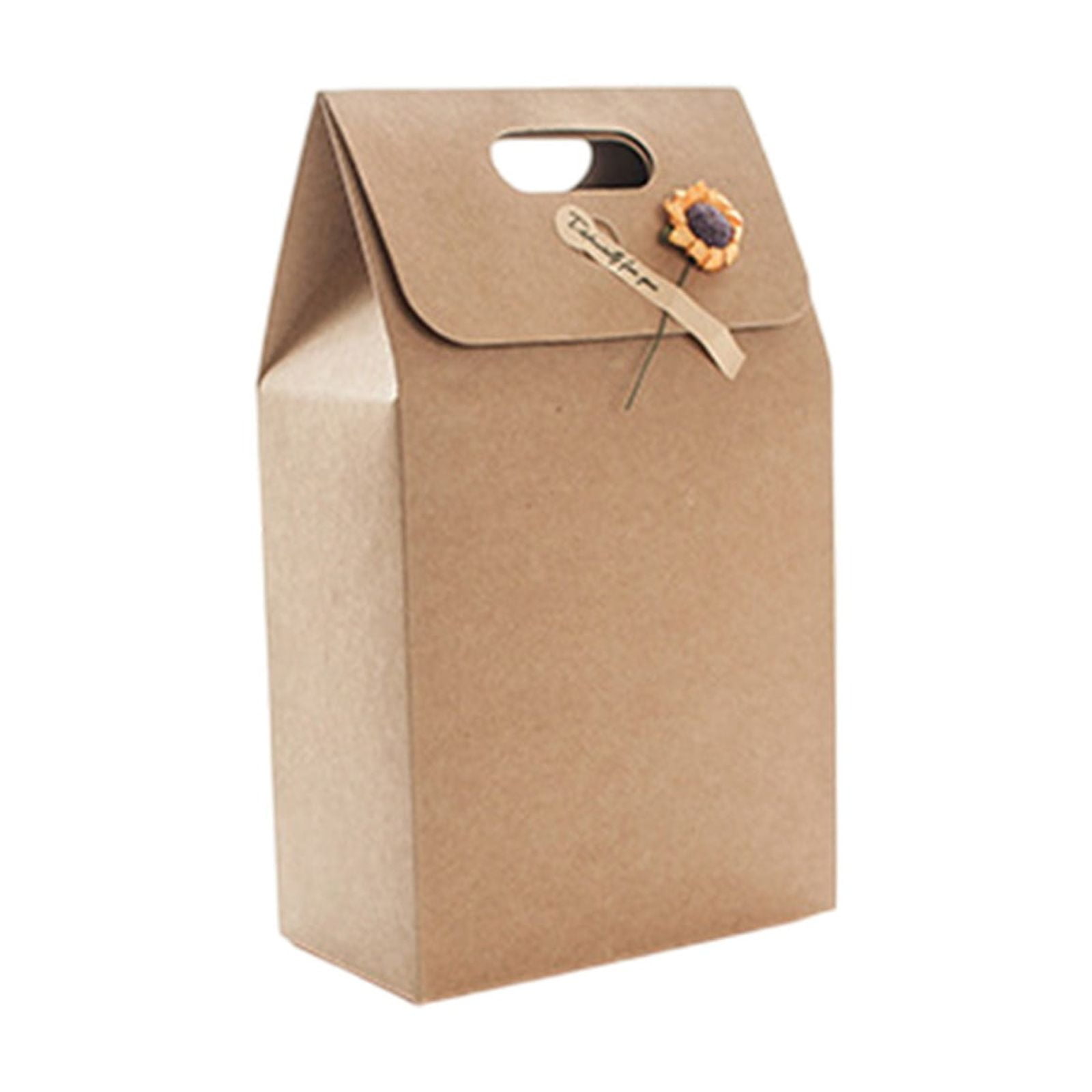 Grrvtrz Kraft Paper Bag Packaging Gift Bag Dried Flower Solid Color ...