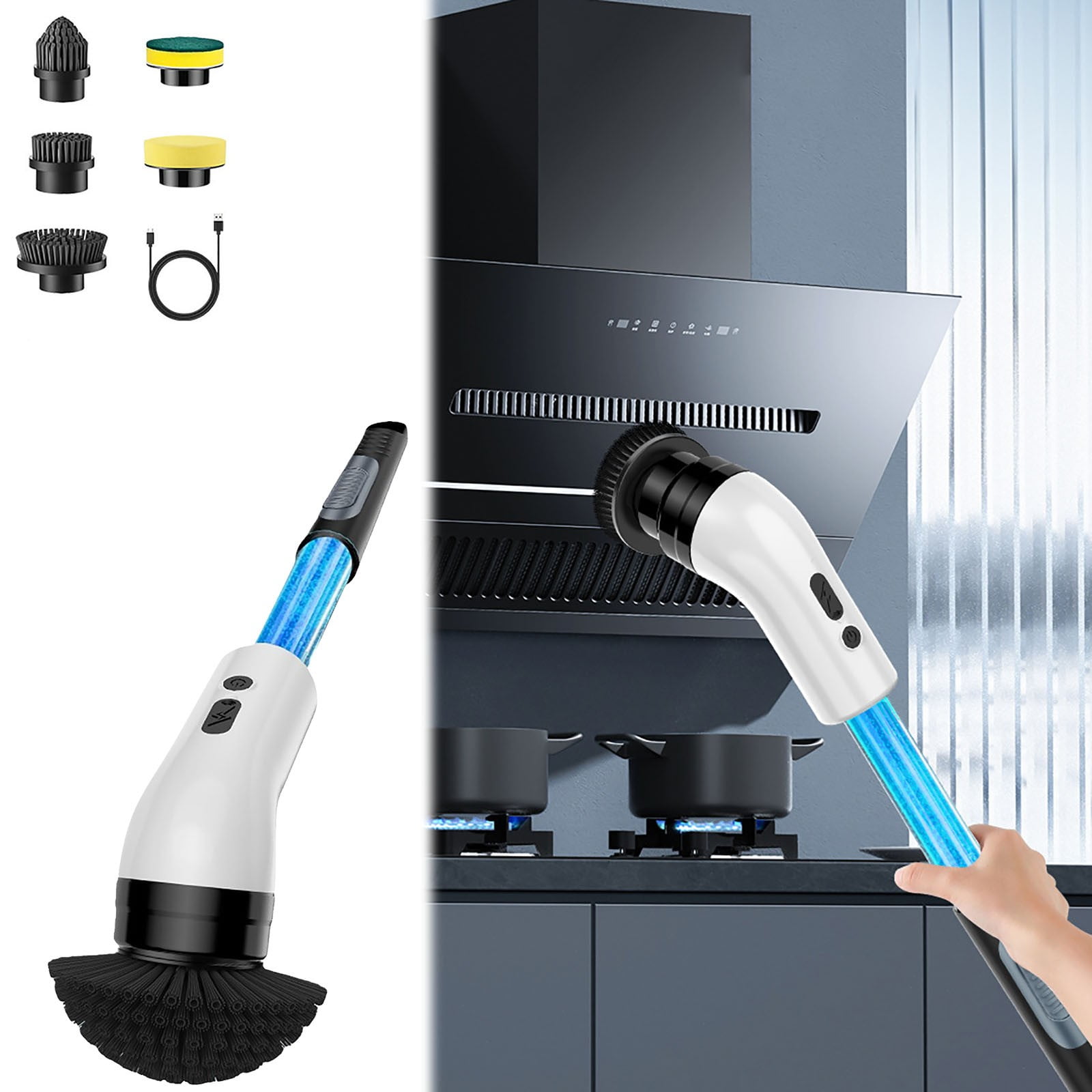 Grrvtrz Multi Functional Rechargeable Bathroom Liquid Filling Cleaning ...