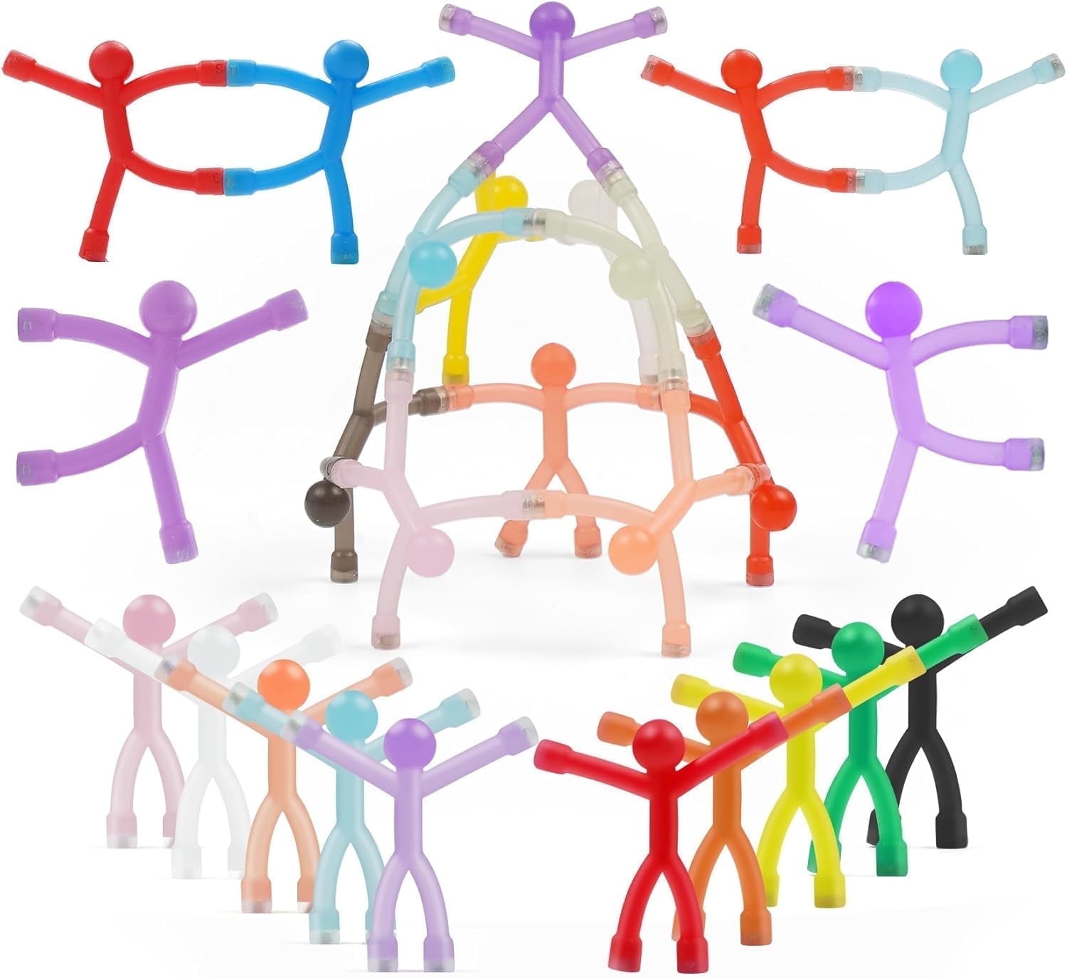 Grtard 20 Pack Fridge Magnetic Man, Small Colorful Magnets, Funny ...