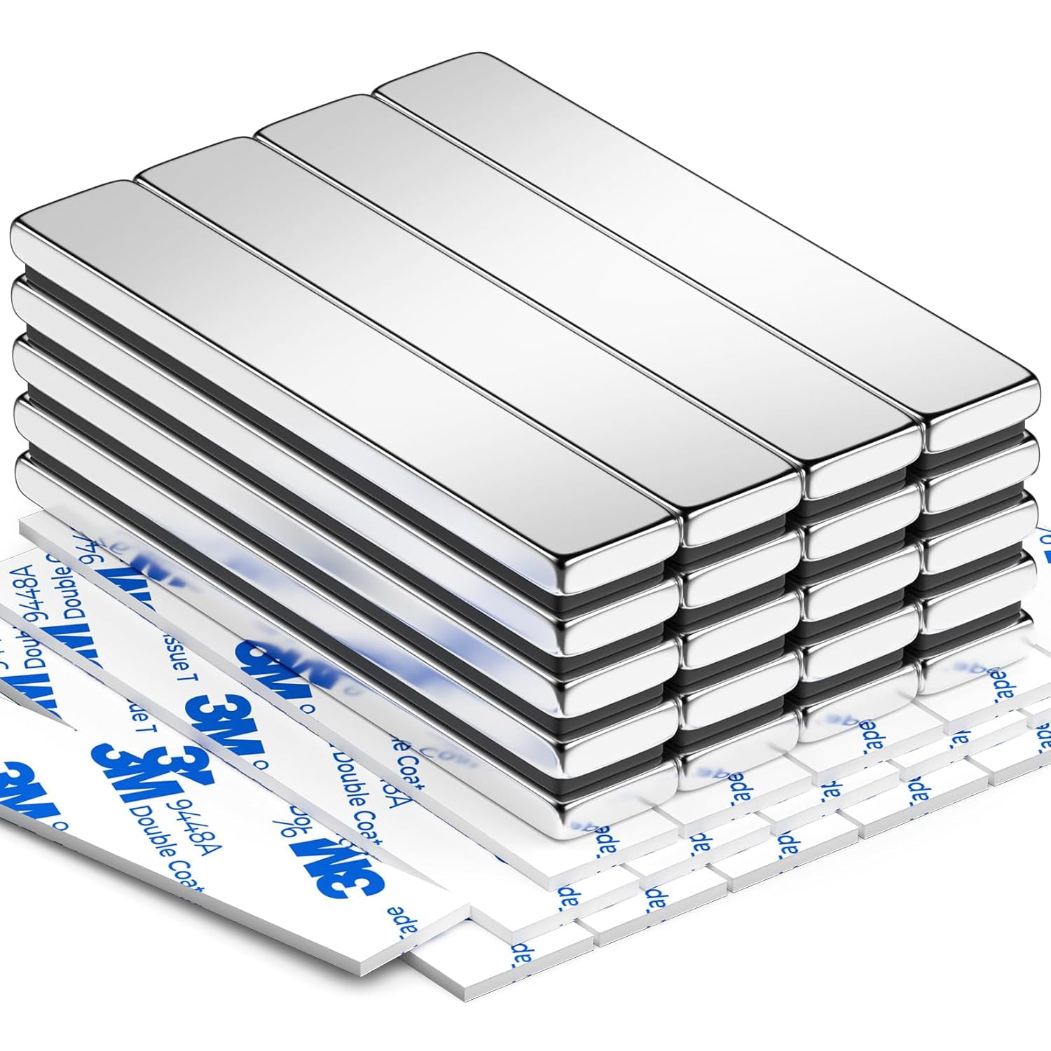 Grtard 20 Pack Neodymium Magnet Bar, Strong Rare Earth Magnets with ...