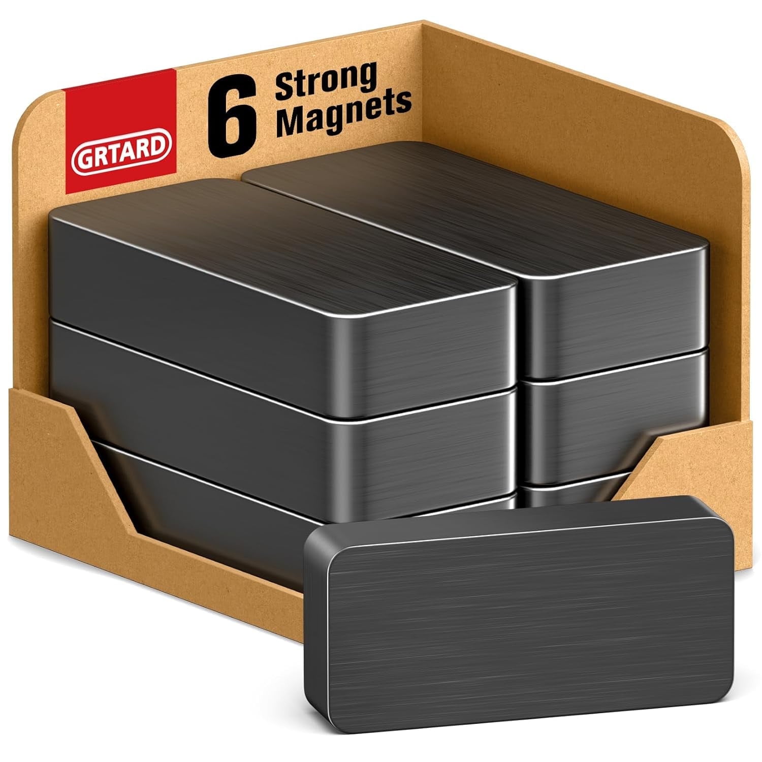 Grtard 6 Pack Heavy Duty Magnets Blocks, 1 7/8" x 7/8" x 3/8" Ferrite ...