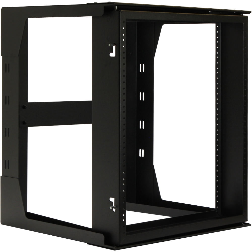 Gruber 12U Wall Mount Rack - Hinged - Black - 19" Cable Management ...