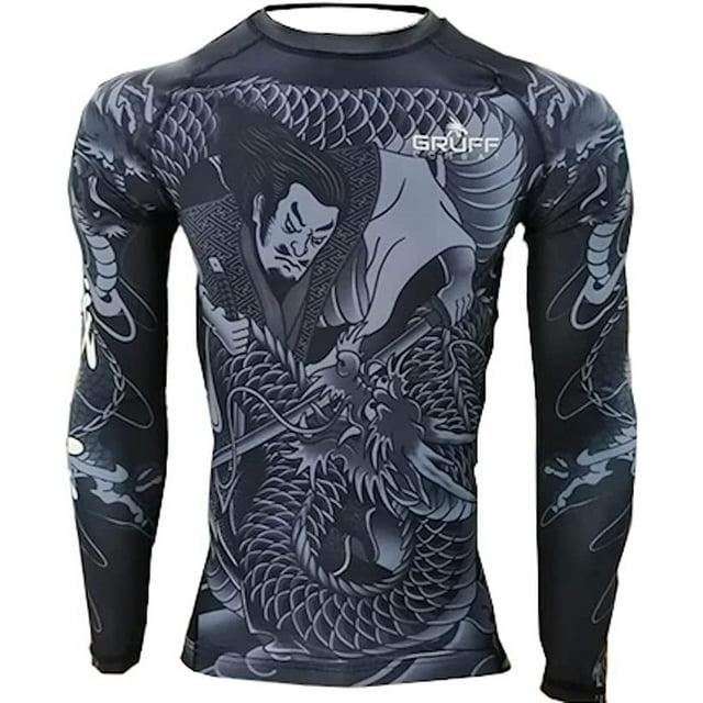 Gruff Combat Rash Guards Grappling MMA UFC Fighting Style Shirt, Fight ...