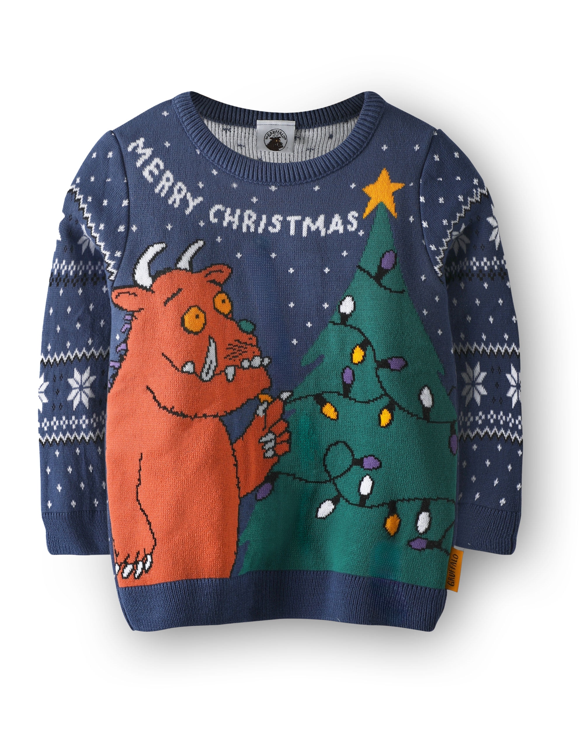 Gruffalo & Friends Unisex Kids Blue Christmas Jumper - Walmart.com