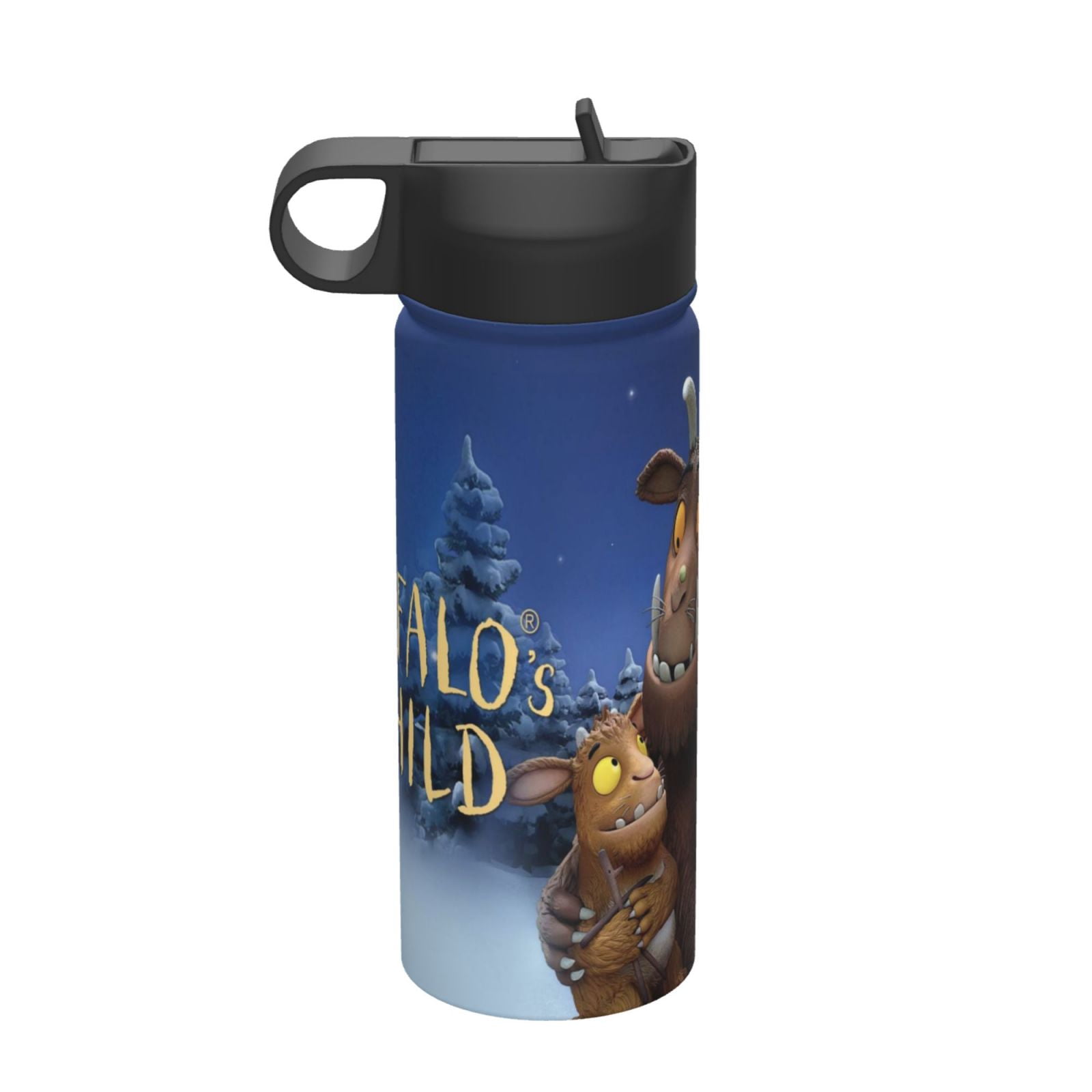 Gruffalo Kids Insulated Water Bottle With Straw - 18 Oz Stainless Steel ...