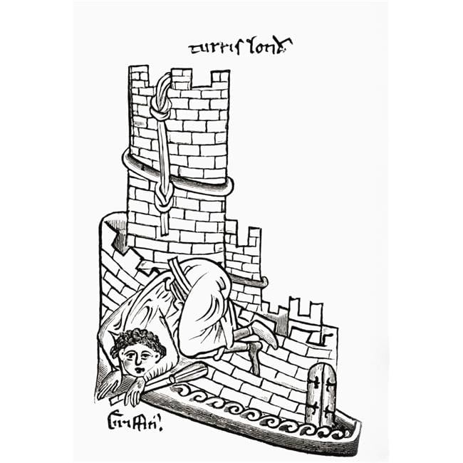 Gruffydd Trying to Escape From The Tower of London In 1243 After The ...