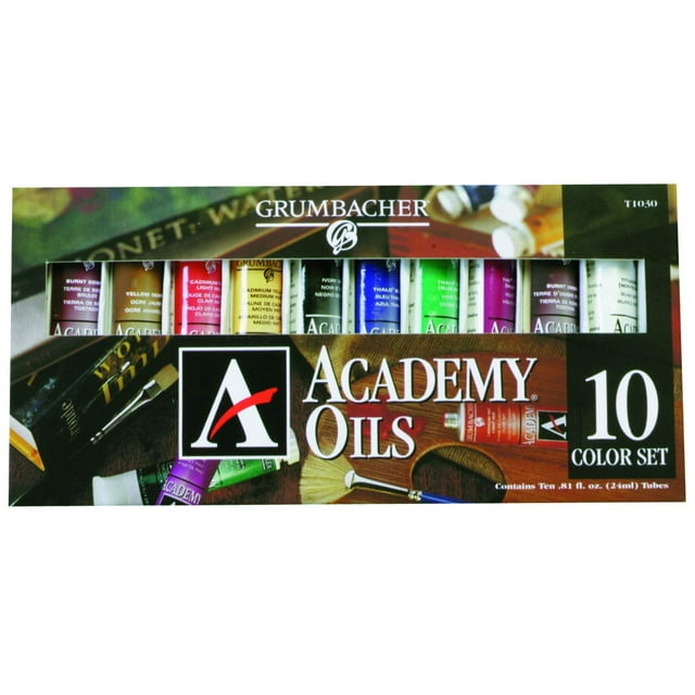 Grumbacher Academy Oil Color Set, 10-Colors - Walmart.com