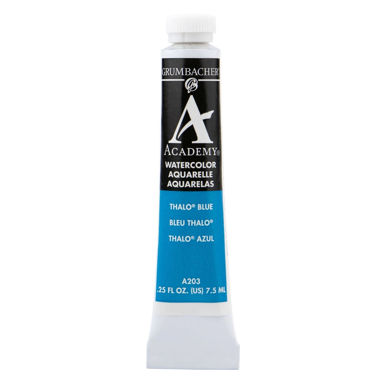 Grumbacher Academy Watercolor, 7.5ml Tube, Thalo Blue - Walmart.com