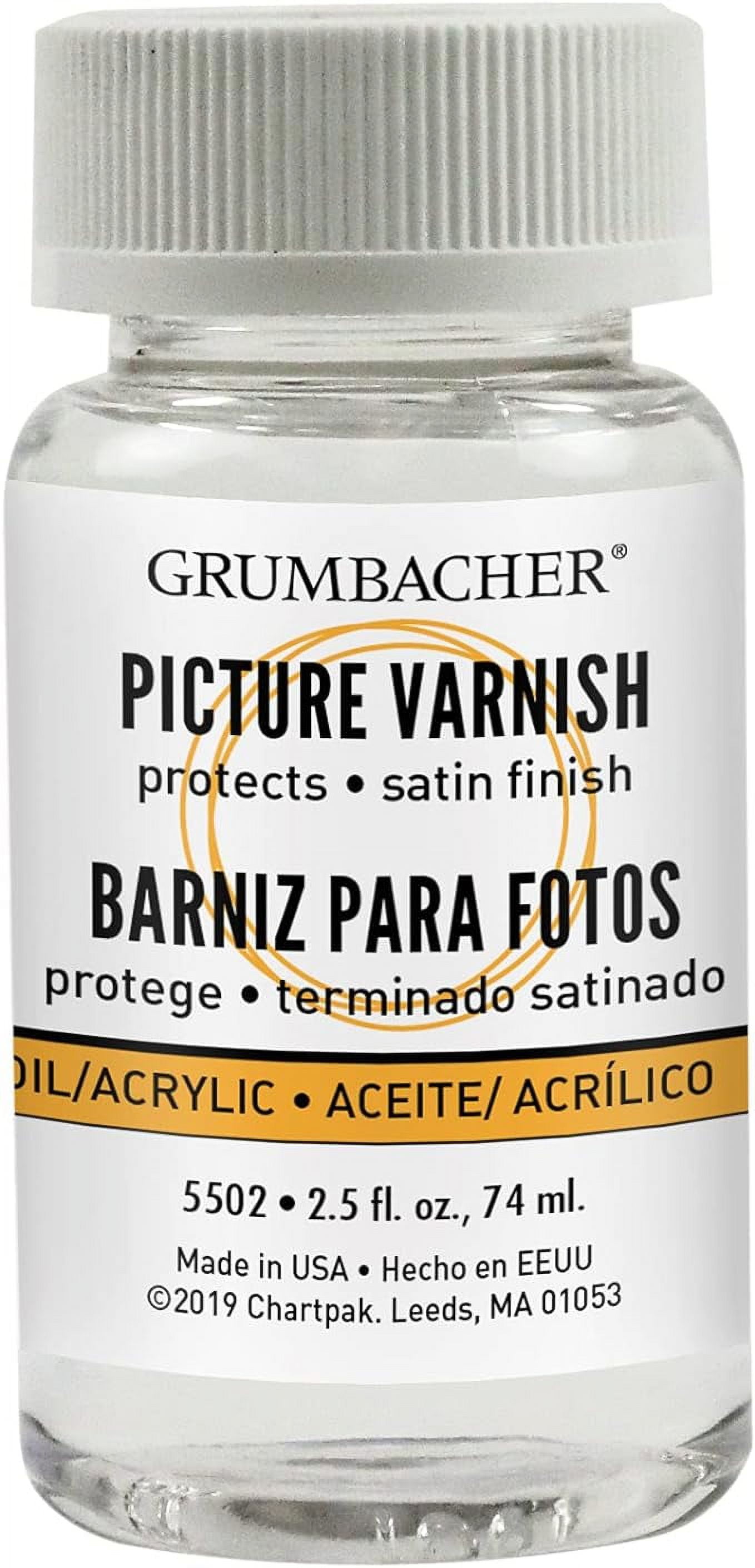 Grumbacher Picture Varnish for Oil & Acrylic Paintings 2-1/2 Oz. Jar ...