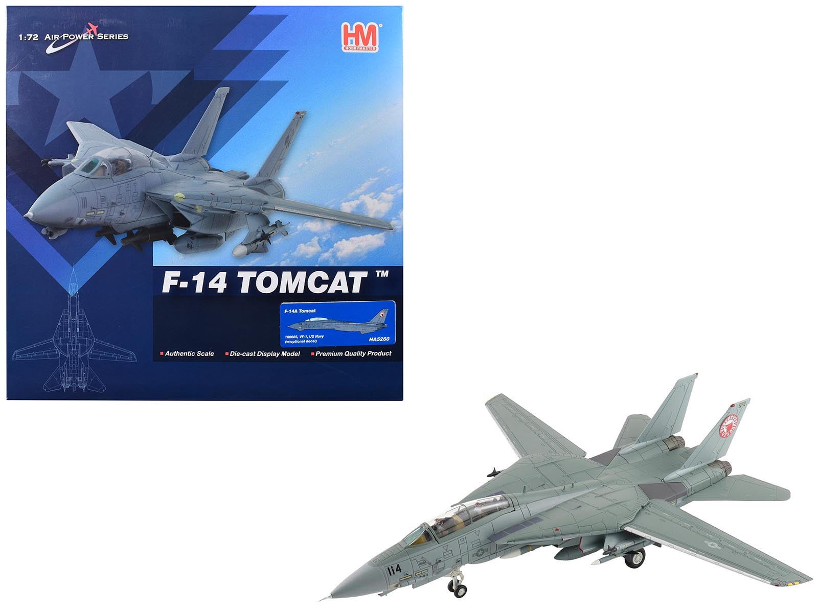 Grumman F-14A Tomcat Fighter Aircraft "VF-1 (with Optional Decals ...
