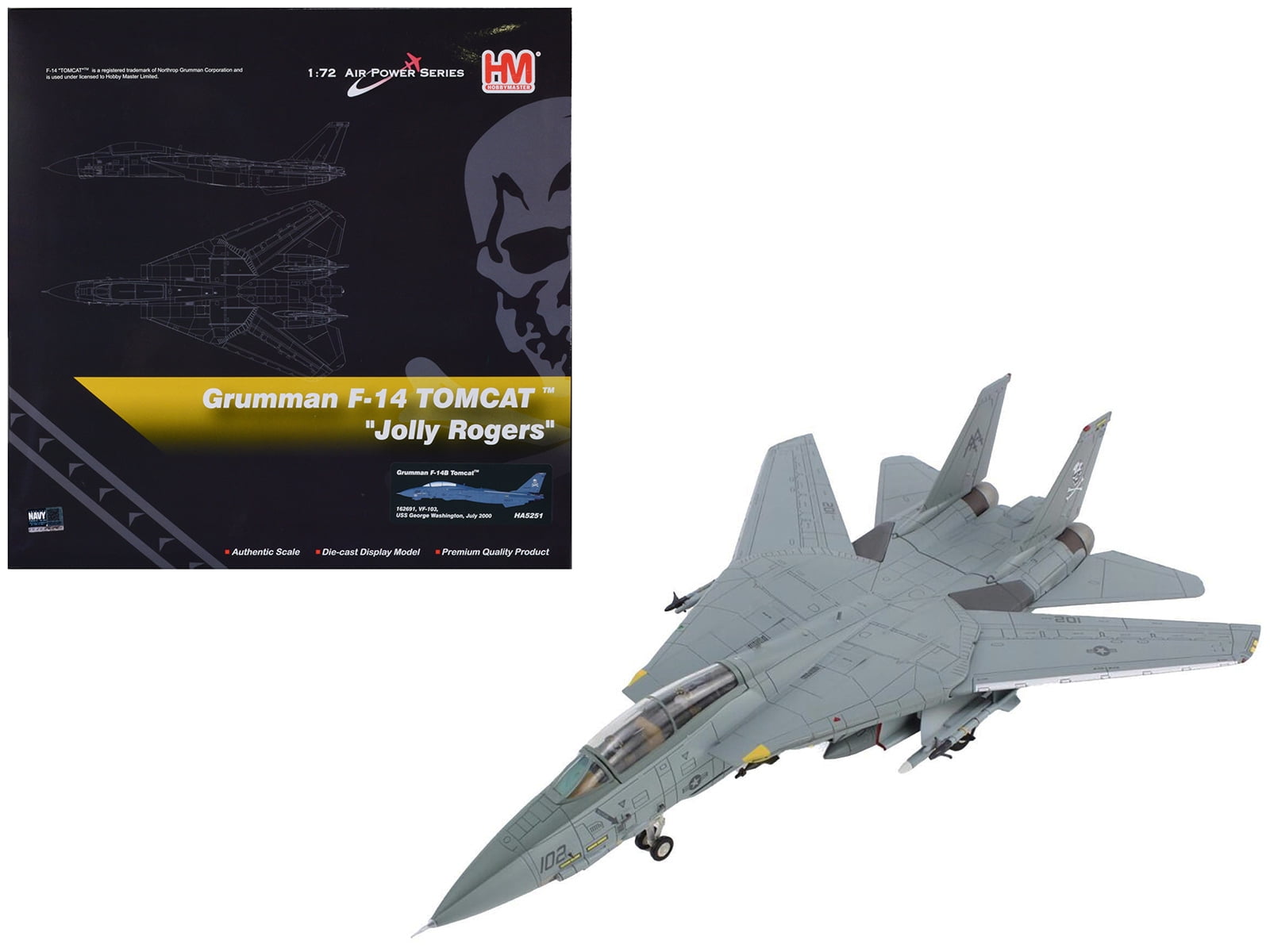 Grumman F-14B Tomcat Fighter Aircraft "Jolly Rogers, USS George ...