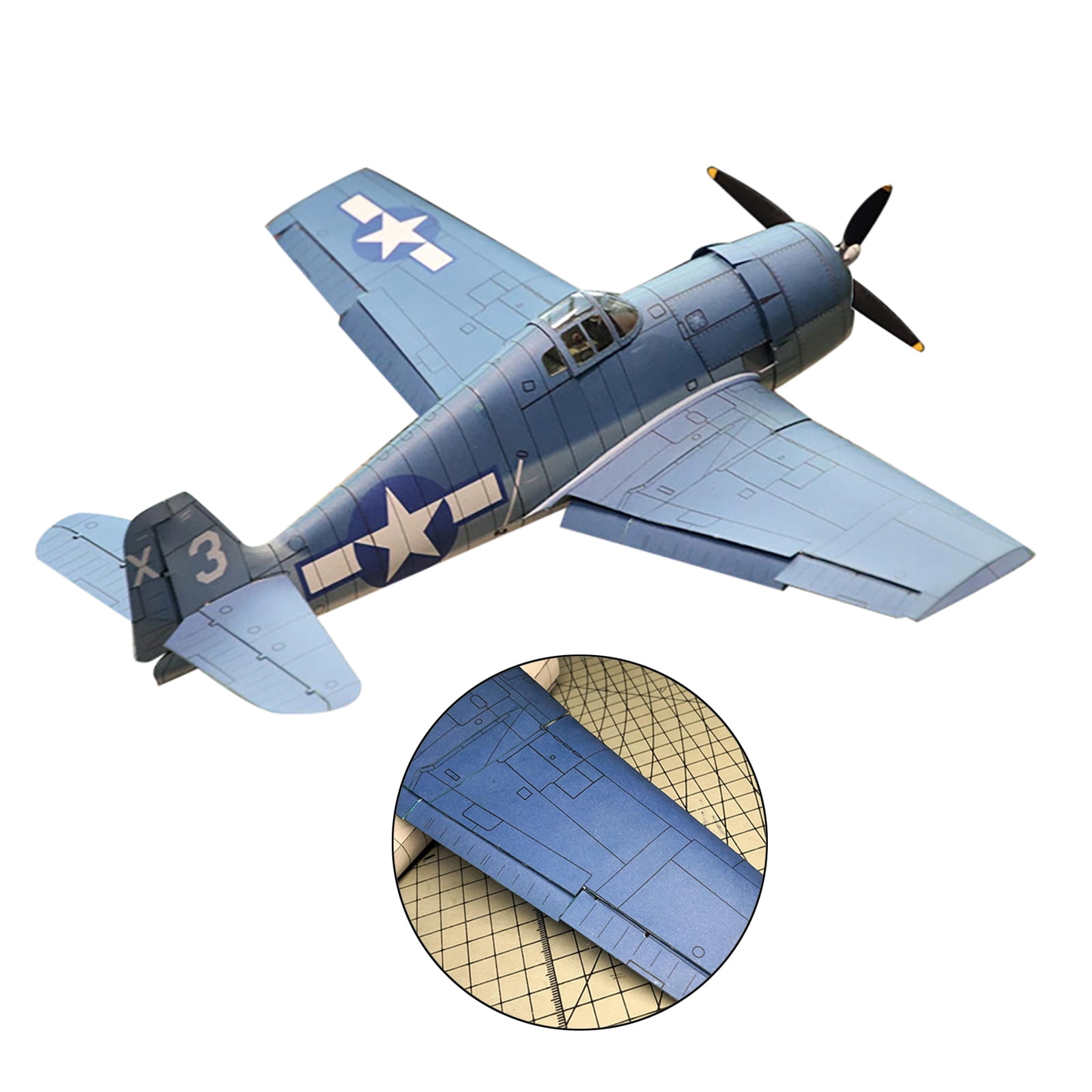 Grumman F6F-3 Hellcat Fighter Paper Model Beautiful DIY Gifts for ...
