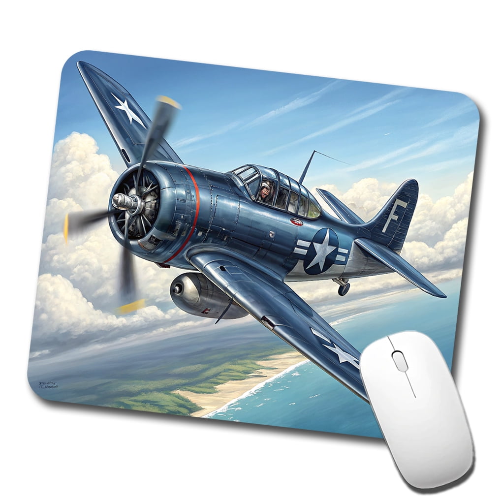 Grumman F6f Hellcat WWII US Navy Fighter Plane Mouse Pad Low Profile ...
