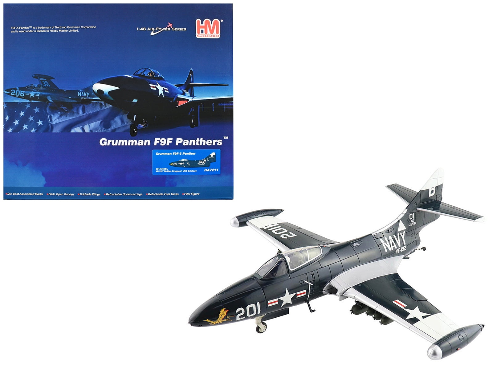 Grumman F9F-5 Panther Aircraft "VF-192 Golden Dragon USS Oriskany ...
