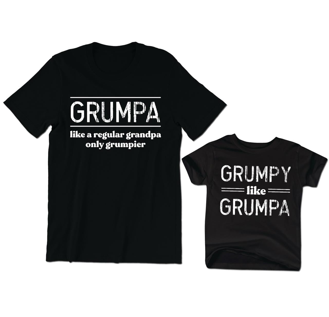 Grumpa Like a Regular Grandpa Only Grumpier Men's T-Shirt Funny Tee ...