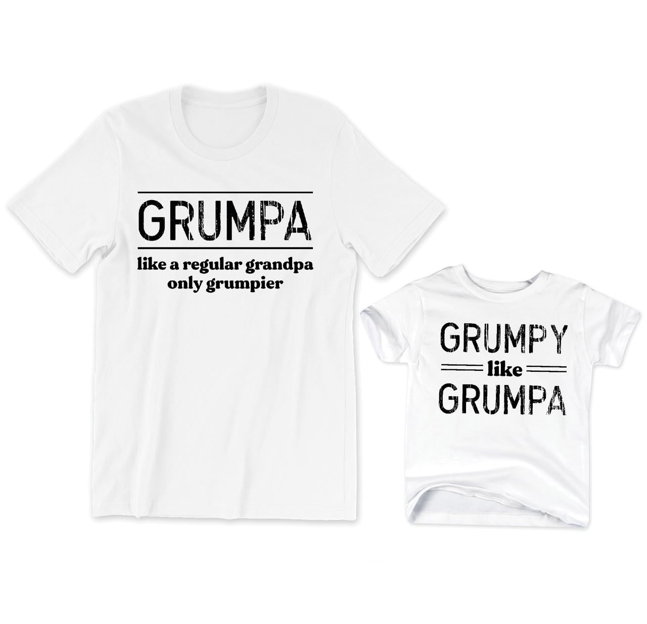 Grumpa Like a Regular Grandpa Only Grumpier Men's T-Shirt Funny Tee ...