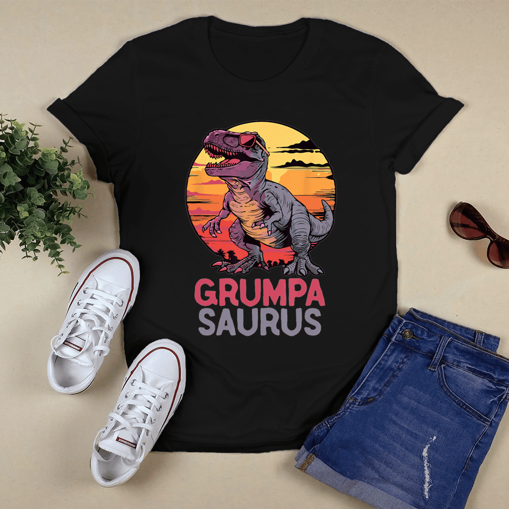 Grumpasaurus Dino Dinosaur GrumpaRex Funny Trex Classic Tshirt Vintage ...