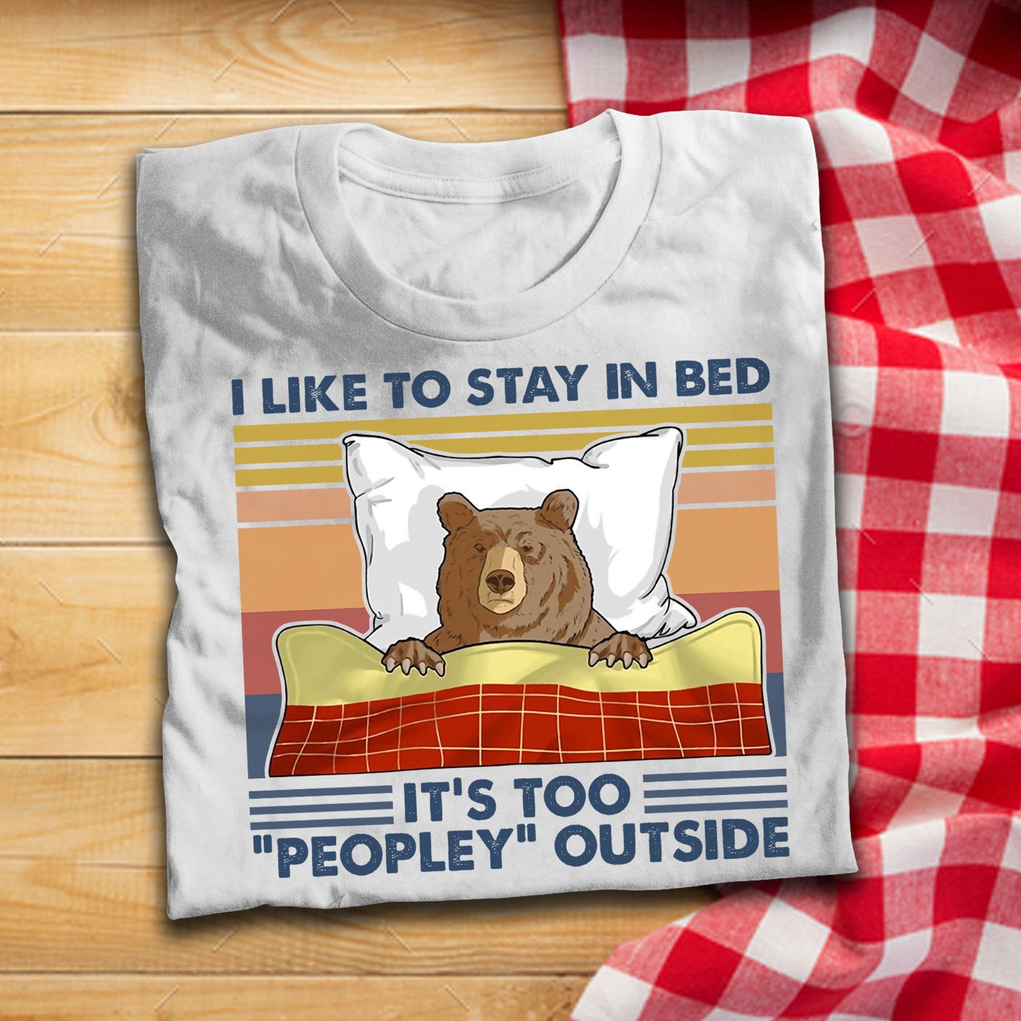 Grumpy Bear I Like To Stay In Bed It's Too Peopley Outside Vintage T ...