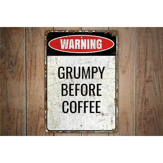 Grumpy Before Coffee Coffee Sign Coffee Shop Sign Coffee Shop Decor ...