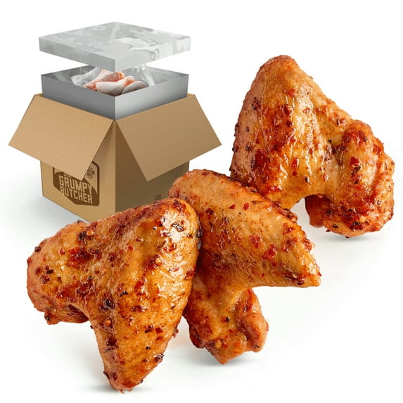 Grumpy Butcher Hot Chicken Wings Fully Cooked, 2 ct, 5 lb (Frozen ...