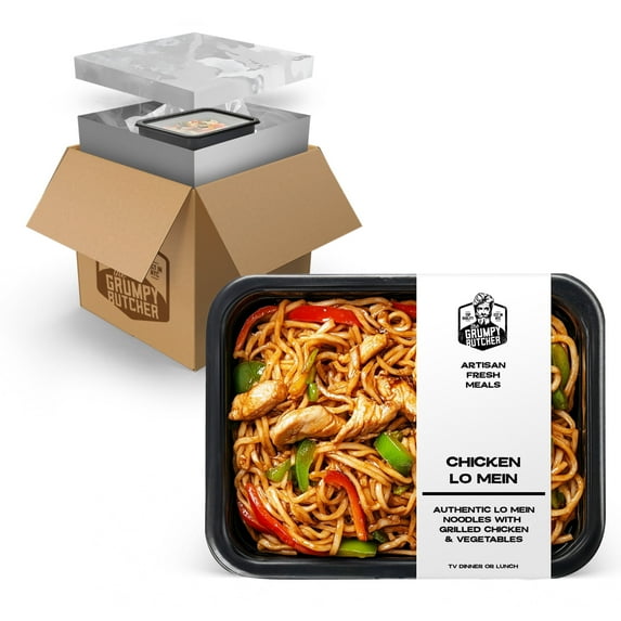 Grumpy Butcher Premium Meals Chicken Lo Mein, 6 ct, 12 oz tray ...