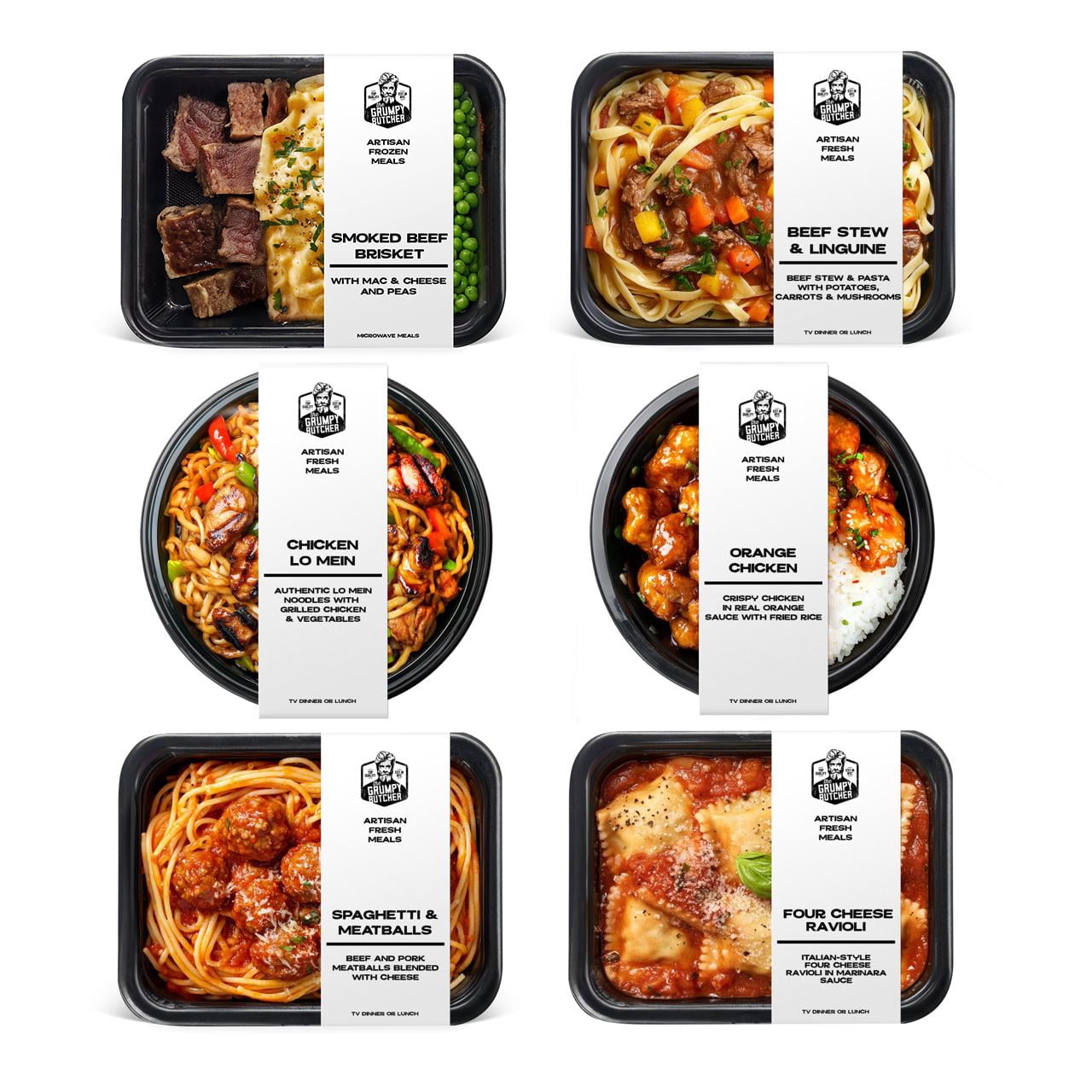 Grumpy Butcher Premium Meals World Flavors Sampler Set, 6 ct, 12 oz ...
