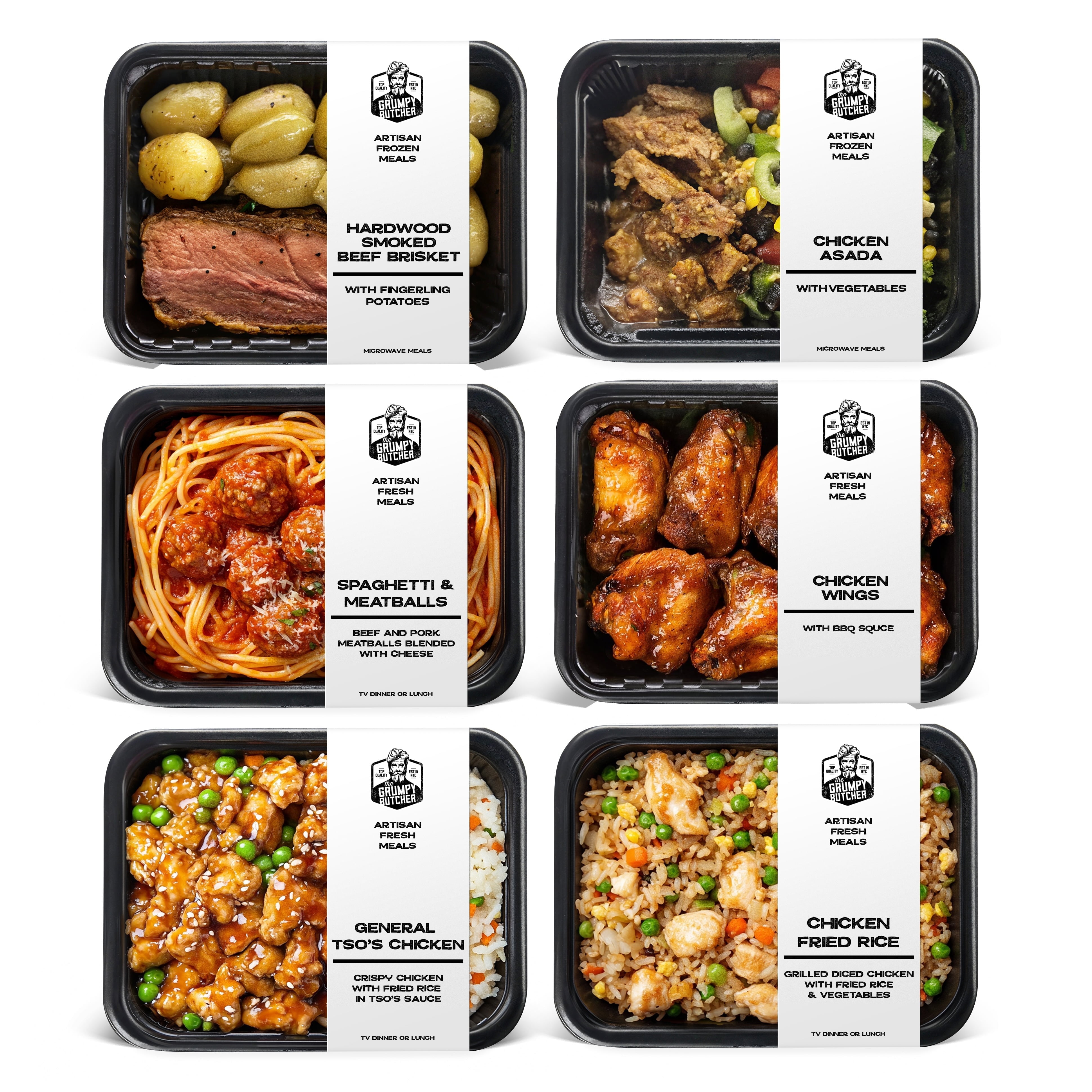 Grumpy Butcher Premium Meals World Flavors Sampler Set, 6 ct, 12 oz ...