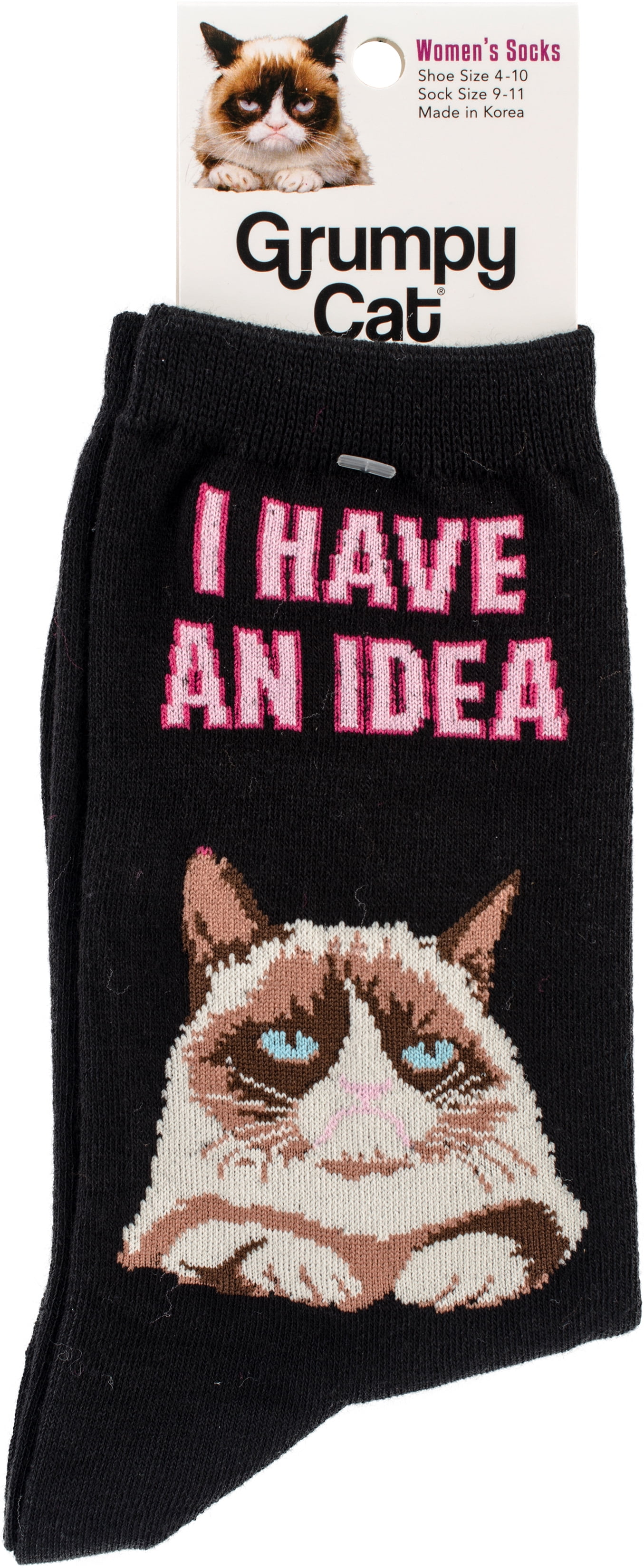 Grumpy Cat Crew Socks - I Have No Idea - Walmart.com