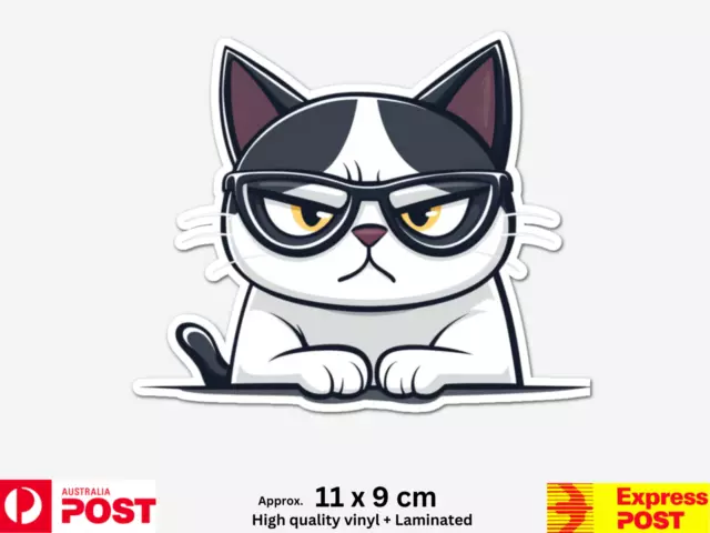 Grumpy Cat Notebook Kitten Sticker Phone Decal Water Bottle Stickers ...