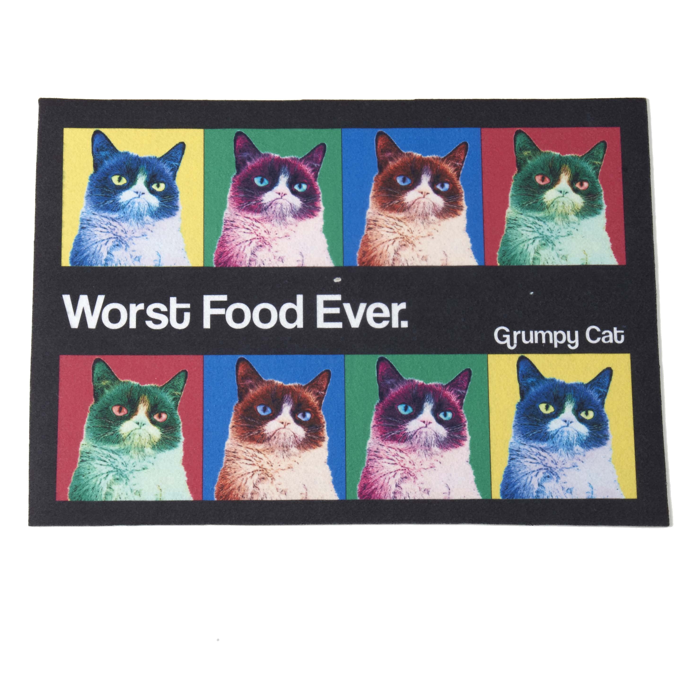 Grumpy Cat Pop Art Non-Slip Pet Food Mat - Walmart.com